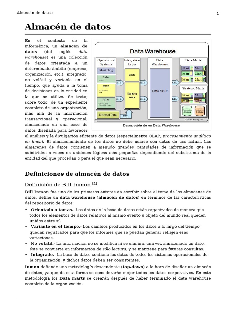 ALMACENES_DE_DATOS | PDF | Almacén de datos | Middleware