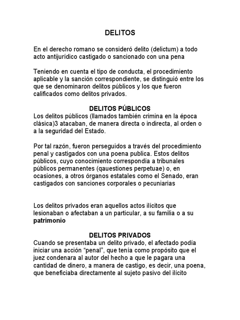 Delitos y Cuasidelitos | PDF | Derecho penal | Esfera pública