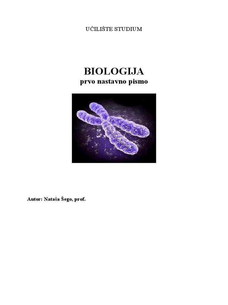 Biologija: Prvo Nastavno Pismo | PDF