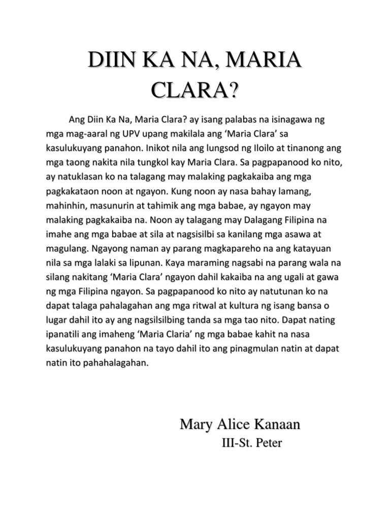 Maria Clara | PDF
