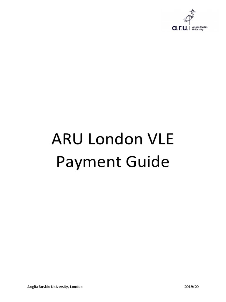 ARU London VLE Payment Guide 2019/20 | PDF