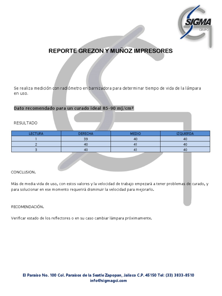 Datos Lamparas Grezon | PDF