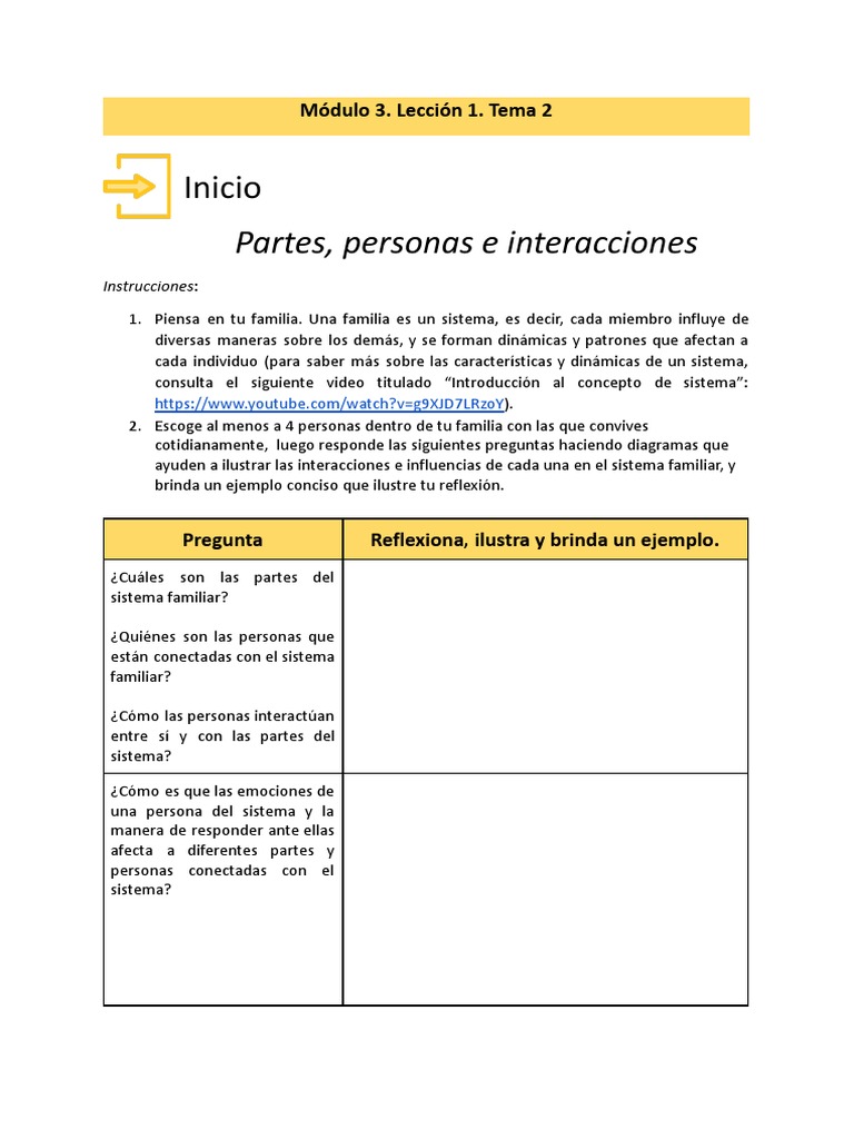 Sistemas familiares: partes, personas e interacciones | PDF