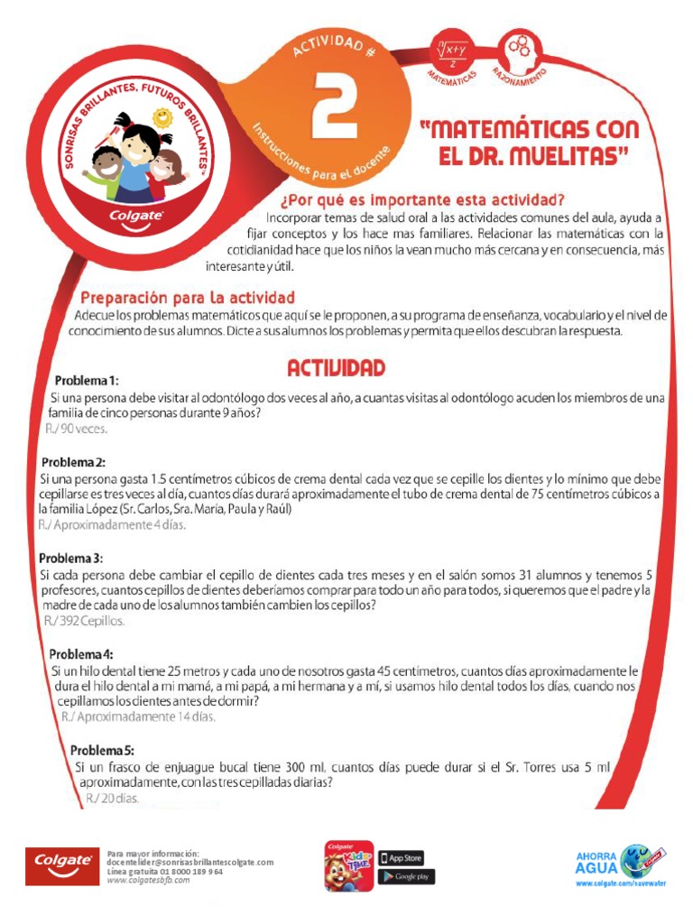Actividad 2 Matematicas Con El DR Muelitas Docente | PDF