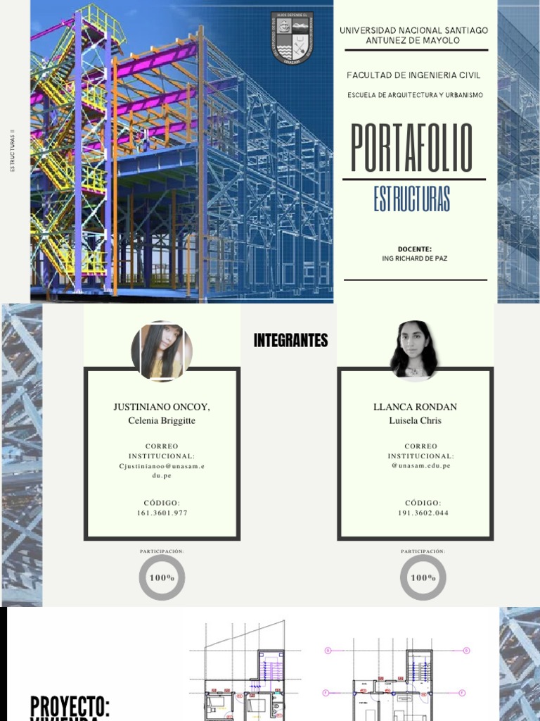 Portafolio: Estructuras | PDF | Ingeniero civil | Ingeniería estructural