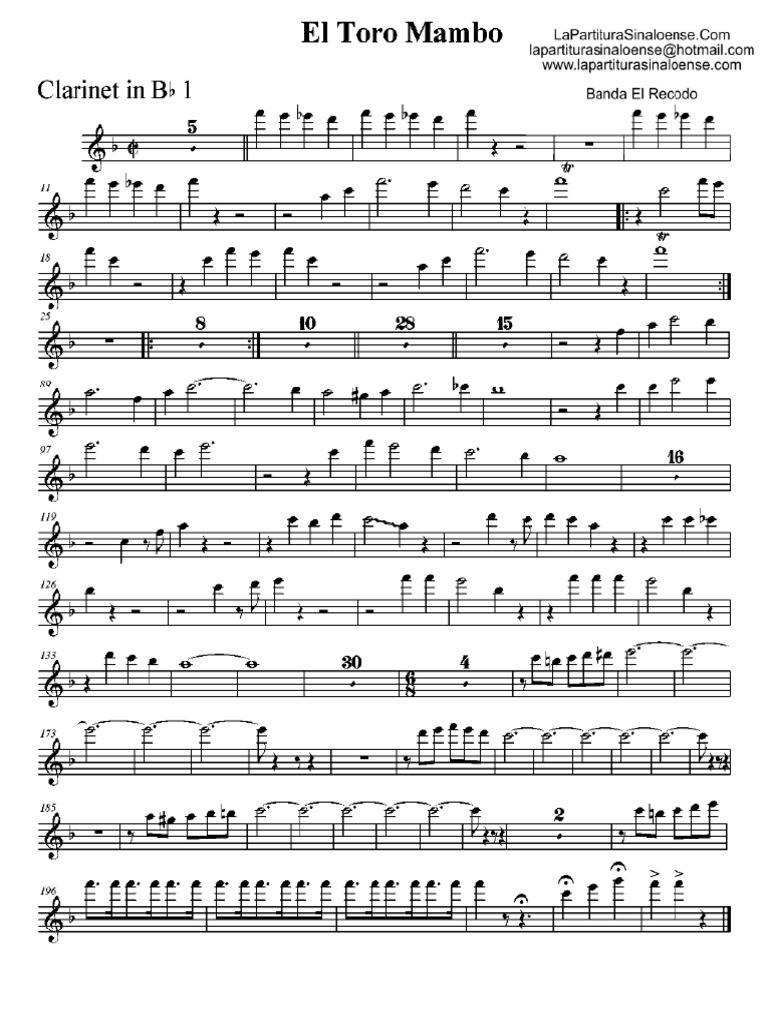 El Toro Mambo - Banda El Recodo | PDF