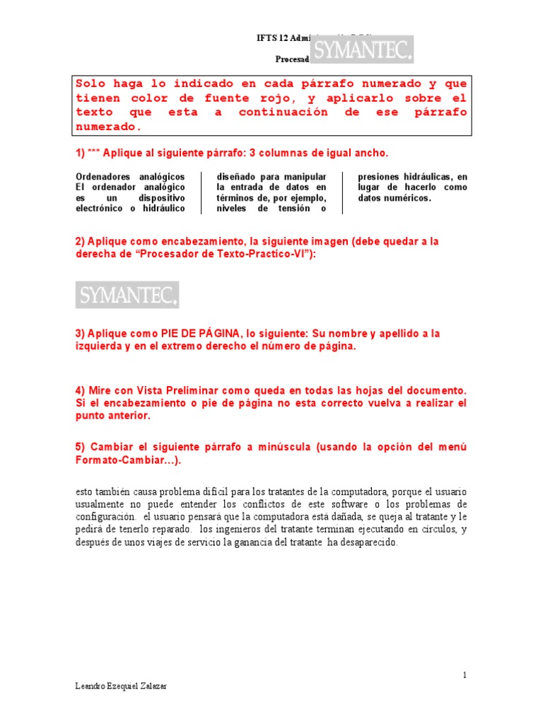 PTexto-Ejercicio-VI - Z | PDF | Electrónica | Informática