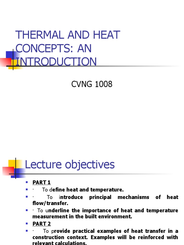THERMAL AND HEAT CONCEPTS - Modified | PDF | Heat Transfer | Heat