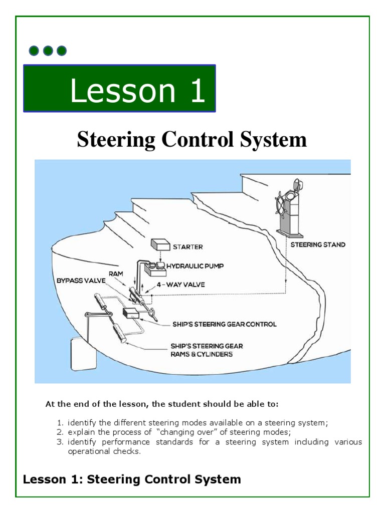 Lesson 1 - Steering Control System | PDF | Manufactured Goods ...
