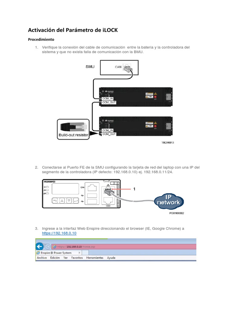 Activación Del Parámetro de iLOCK: Procedimiento | PDF | Negocios | Tecnología