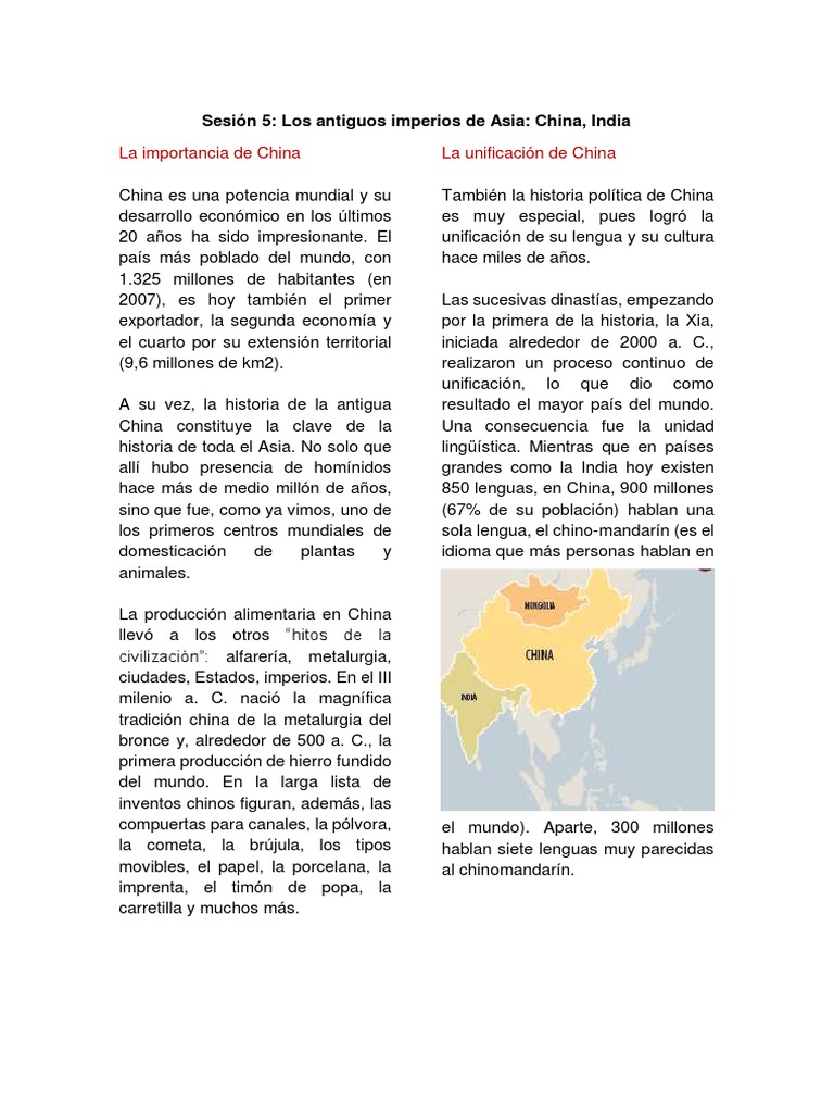 Antiguos Imperios de Asia, China, India | PDF
