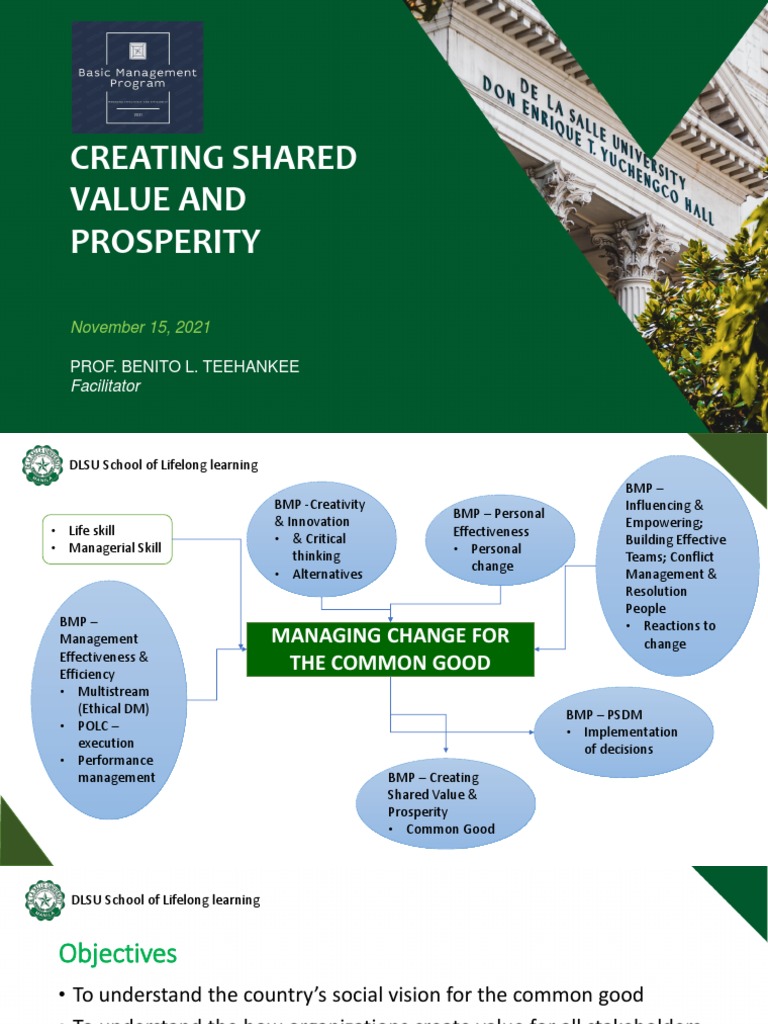 BMP Creating Shared Value and Prosperity Handout | PDF