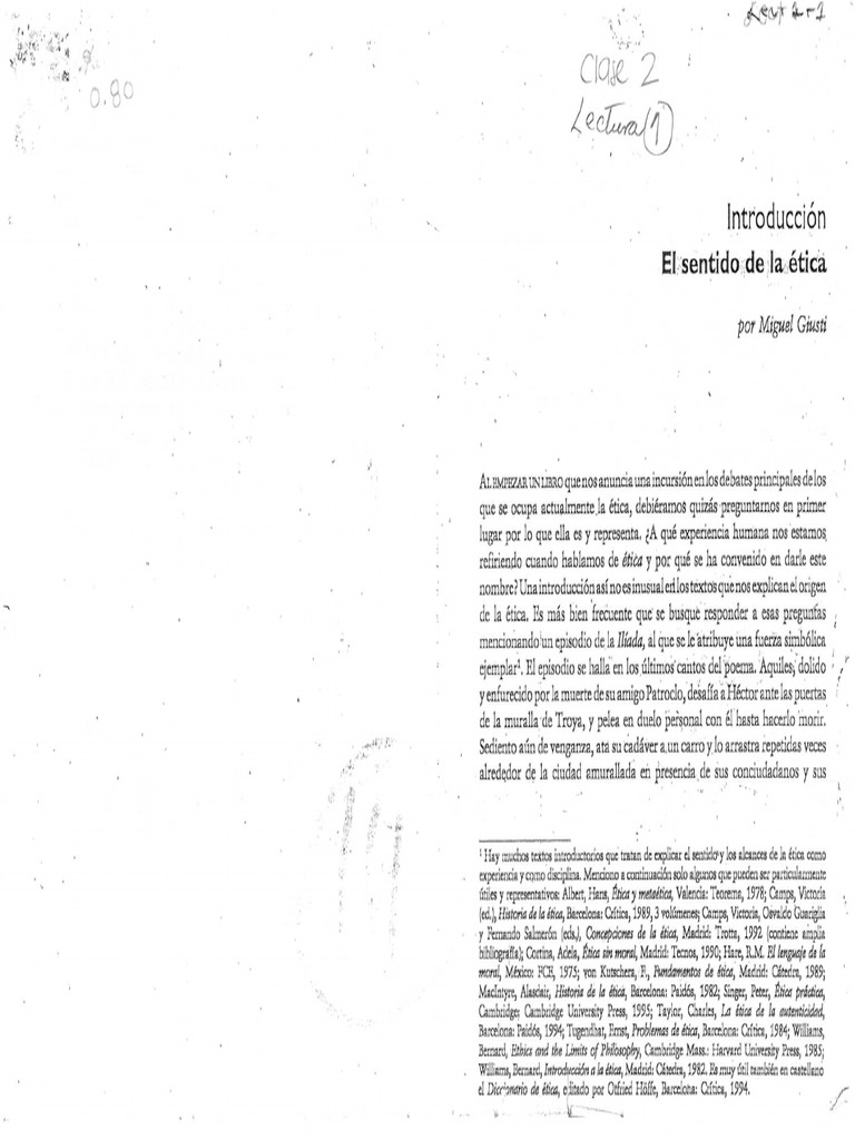 El Sentido de La Ética - Miguel Giusti | PDF