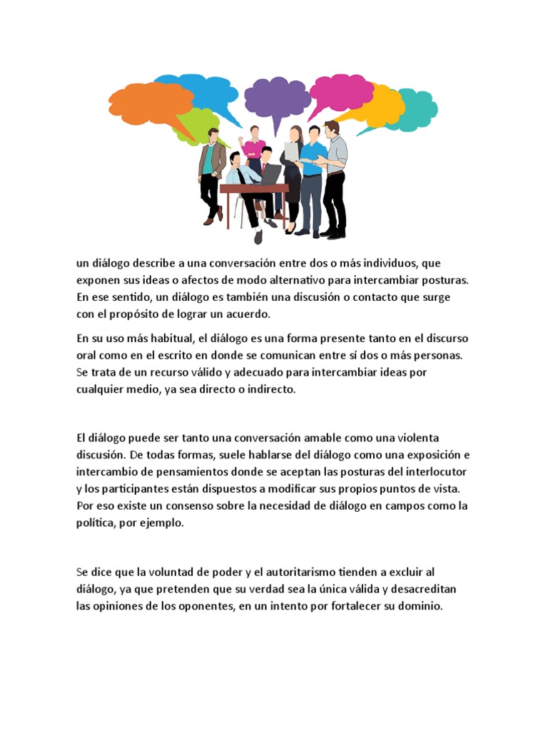 Importancia del Diálogo en Sociedad | PDF