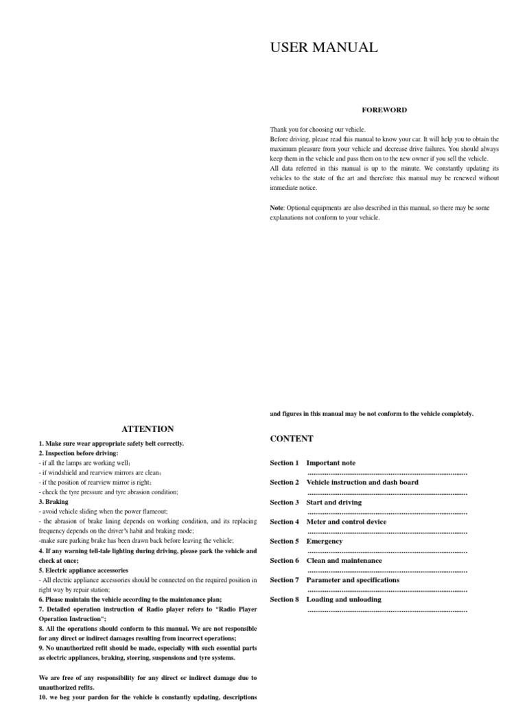 Vehicle User Guide | PDF | Headlamp | Corrosion