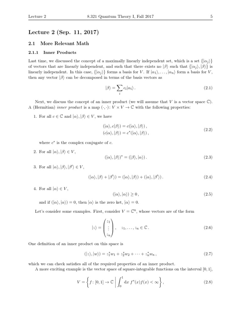 Lecture 2 | PDF | Mathematical Concepts | Abstract Algebra
