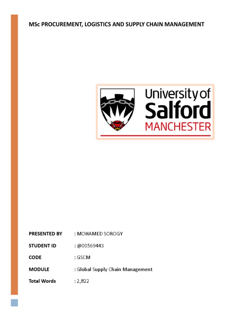 Global Supply Chain Management Pdf Supply Chain Supply Chain