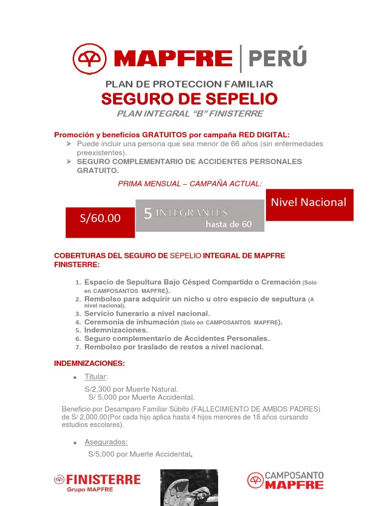 Seguro Integral Mapfre B 2023 | PDF | Entierro | Cremación