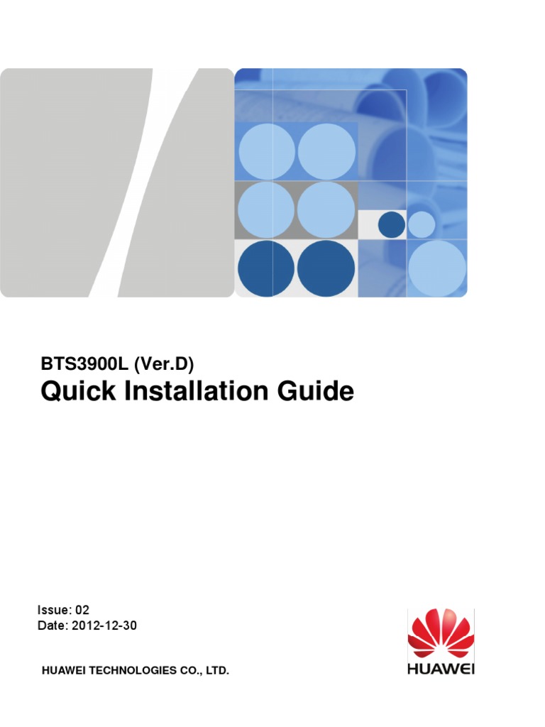 BTS3900L Quick Installation Guide | PDF | Screw | Cable Television
