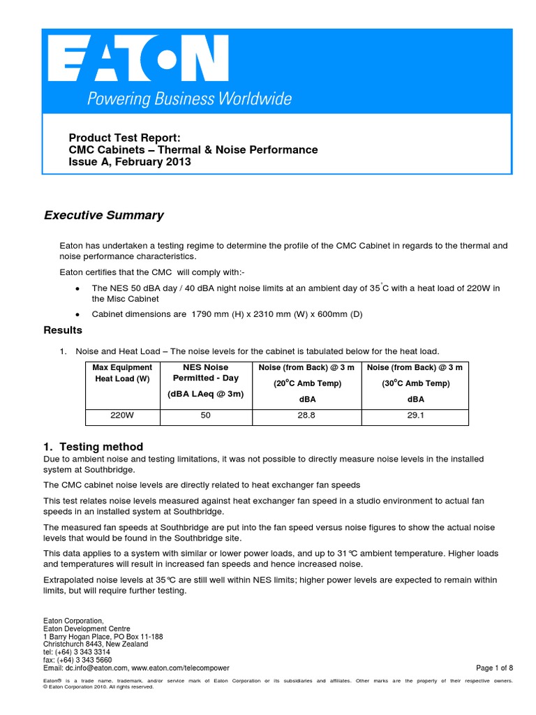 CMC NES Report Ver A | Download Free PDF | Noise | Physical Quantities