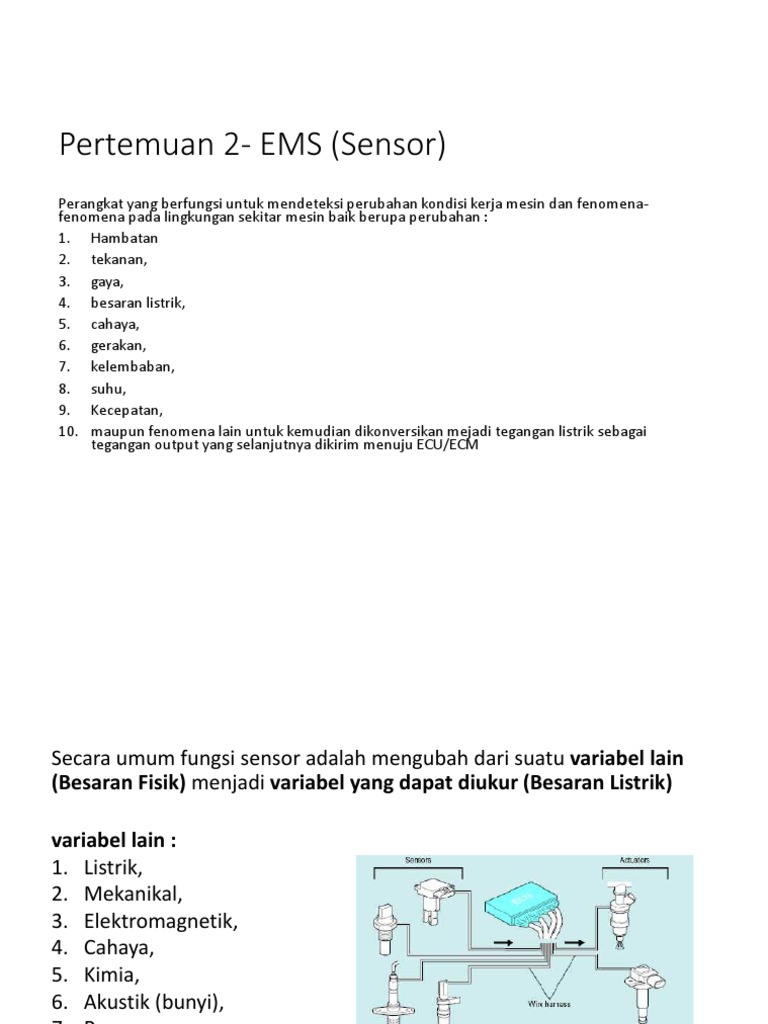 Pertemuan 2T - EMS (Sensor) | PDF