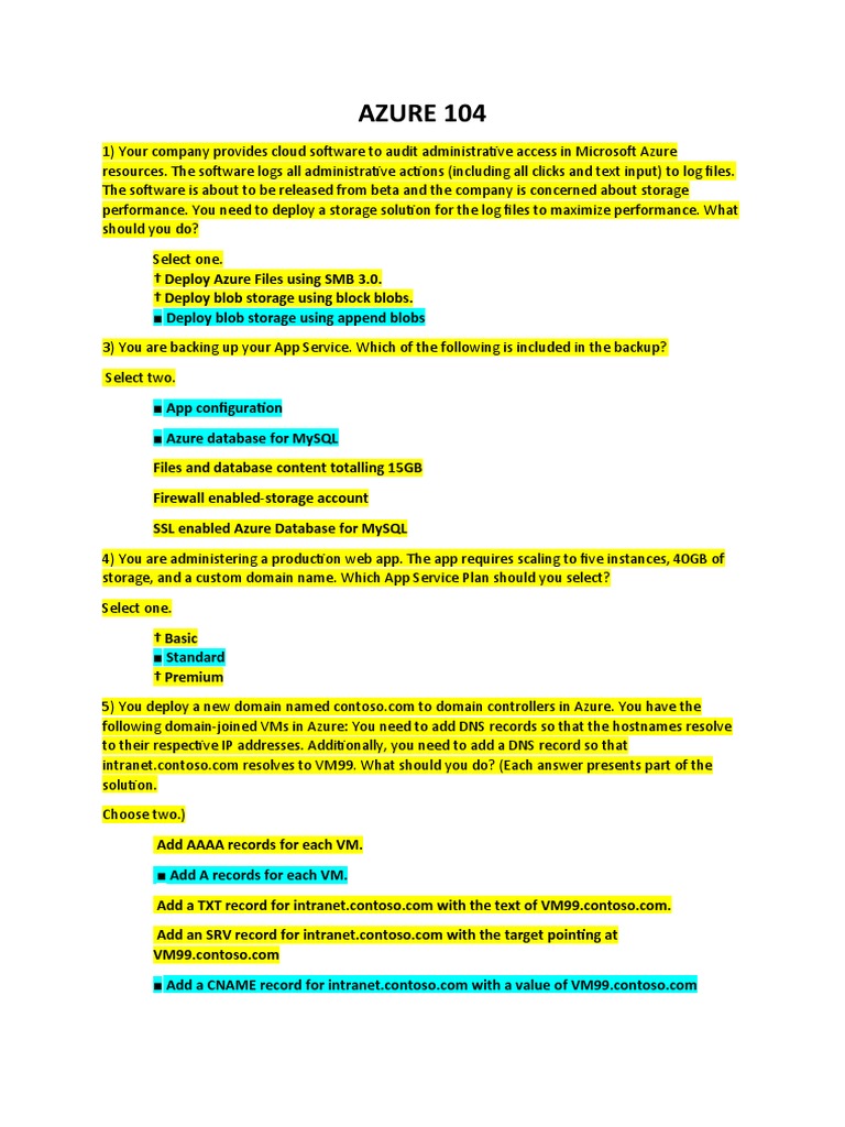 Azure 104 | PDF | Virtual Private Network | Computer Network