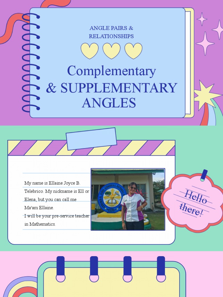 Lesson 1 - Congruent Angles and Angle Bisector, and Complementary and ...