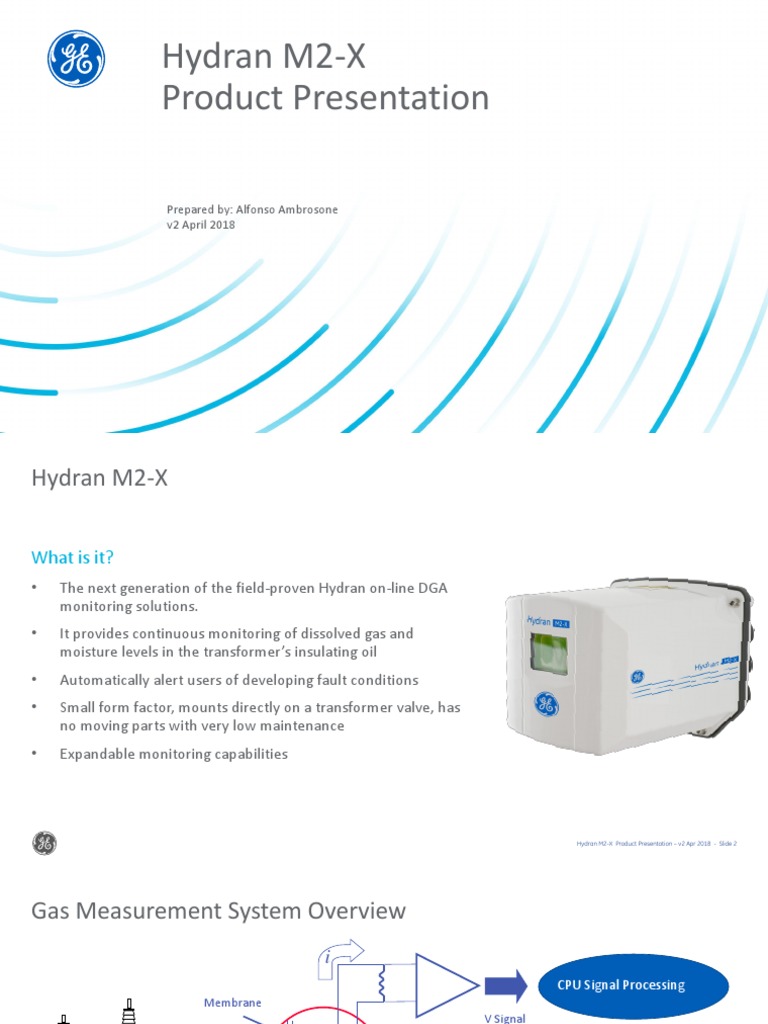 Hydran M2-X Product Presentation - v2 Apr2018 | PDF | Transformer | Sensor