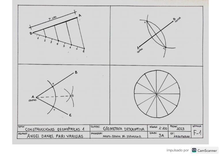 Construcciones Geométricas 1 | PDF
