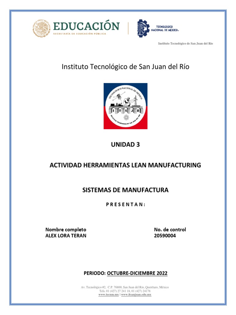 Herramientas Lean Manufacturing | PDF