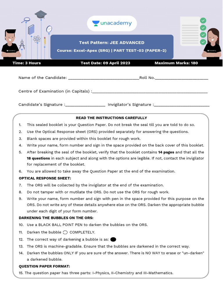 JEE Advanced Physics Question Paper | PDF