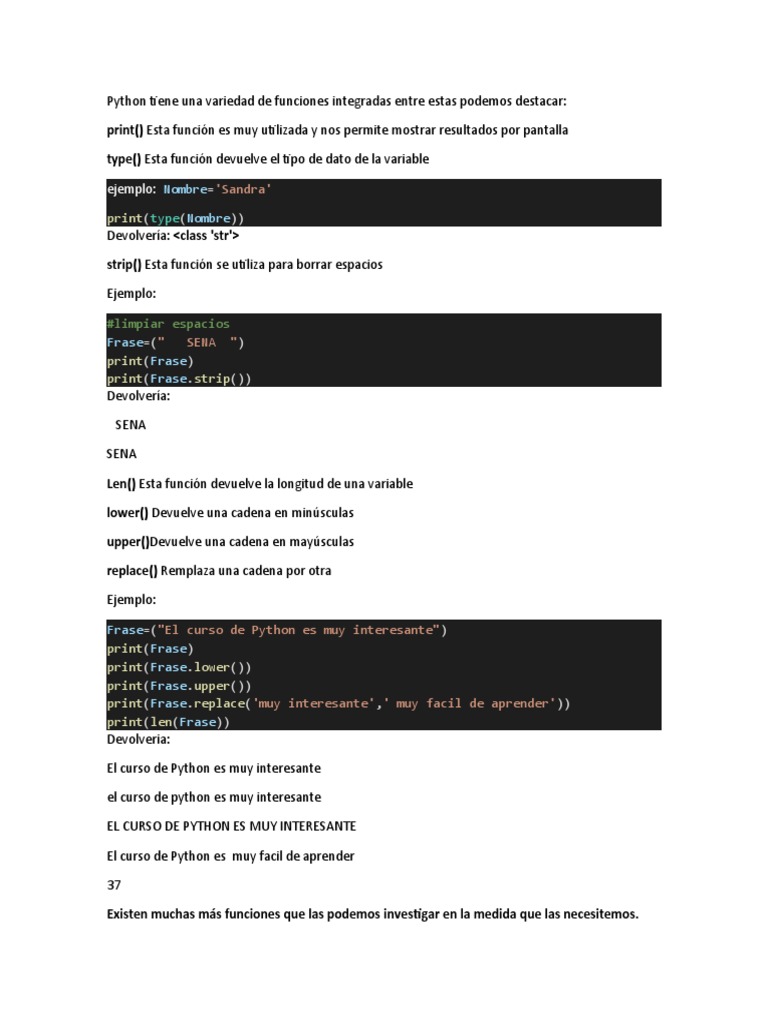 Foro Temático Funciones Integradas de Python | PDF Foro Temático Funciones Integradas de Python | PDF