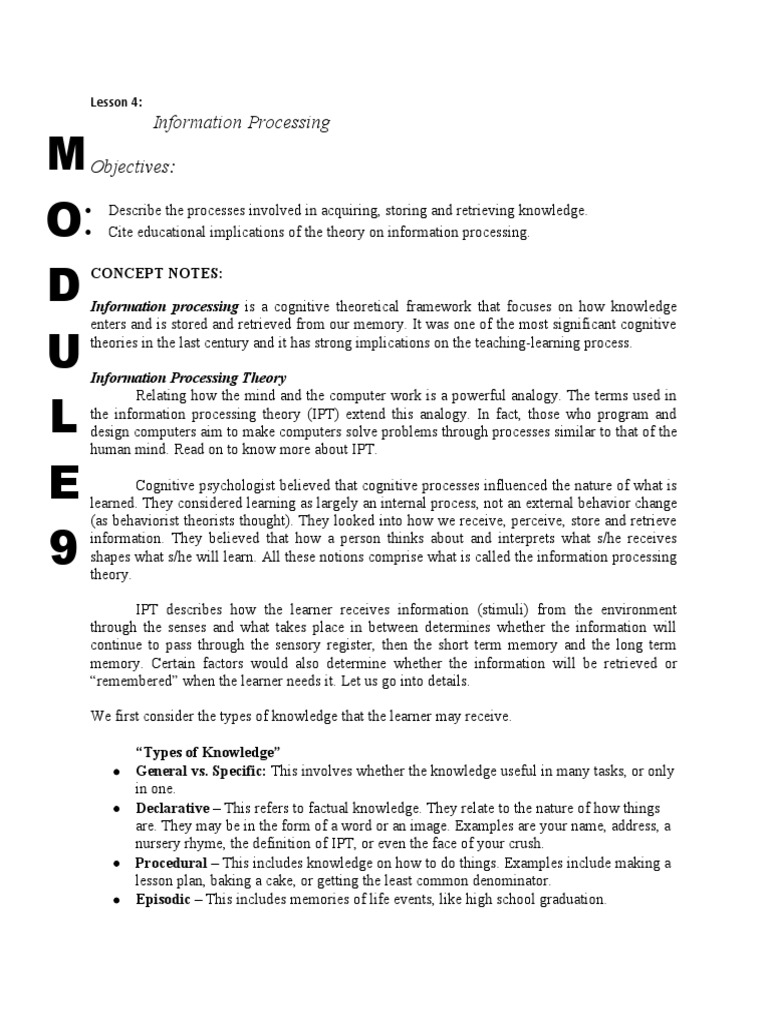Lesson 4-7 | PDF | Learning | Memory