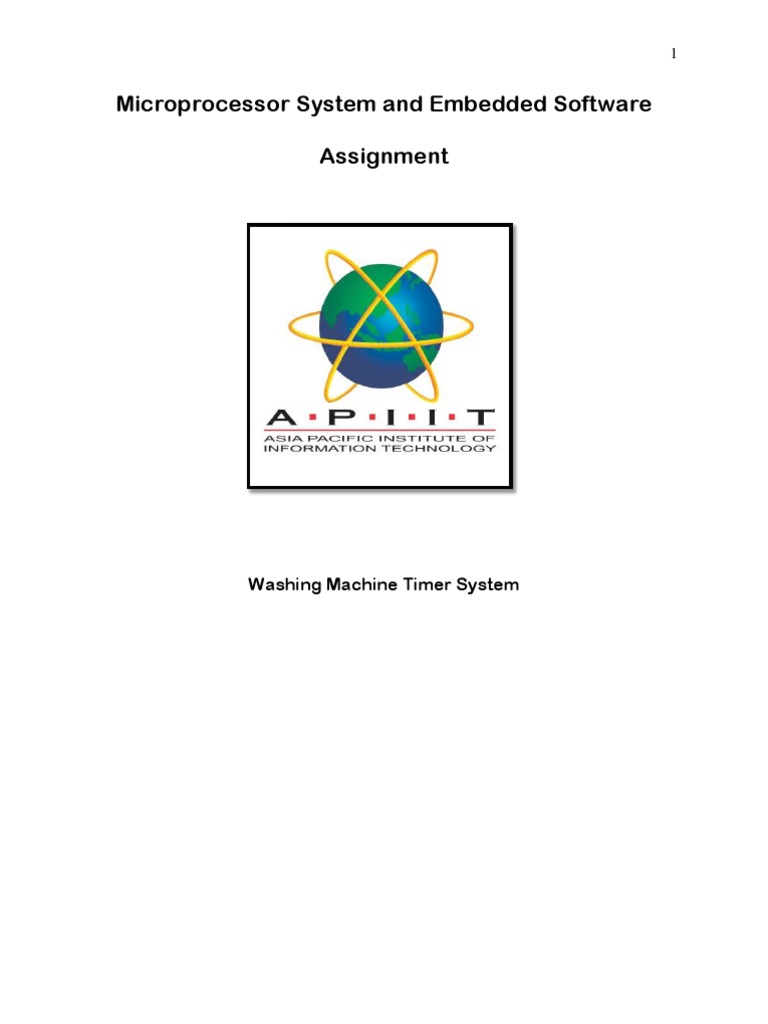 Micro Controller Washing Machine Timer | PDF | Microcontroller ...
