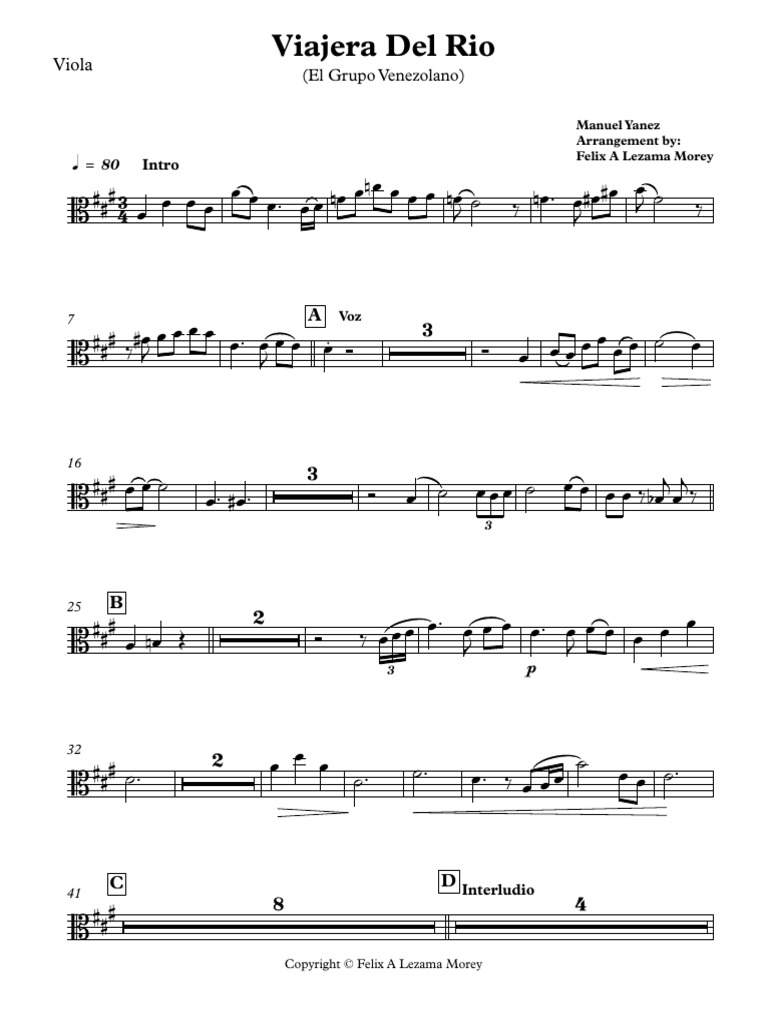 VIAJERA DEL RIO - Viola | PDF