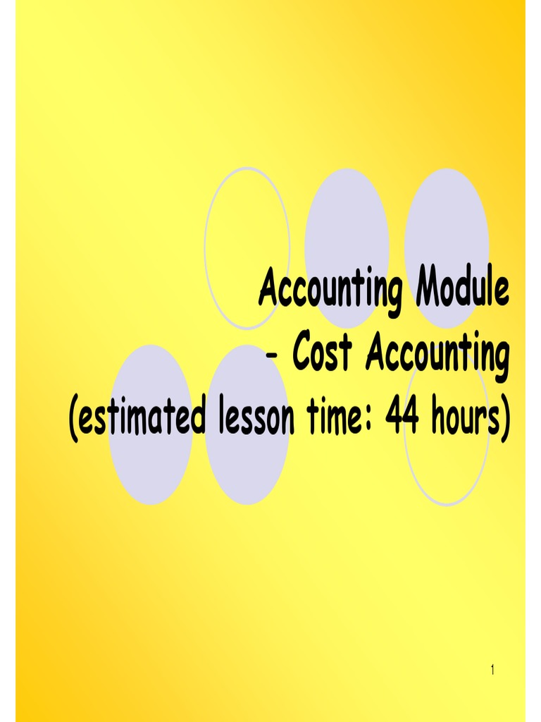 Part II (Elective Part) Handouts - 6097 | PDF | Financial Capital | Cost Accounting