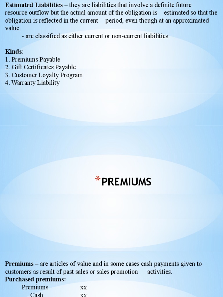 Understanding Estimated Liabilities | PDF | Discounts And Allowances ...