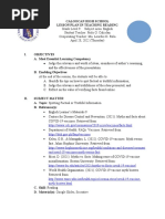 Grade 9 English: Critical Thinking | PDF | Teachers | Lesson Plan