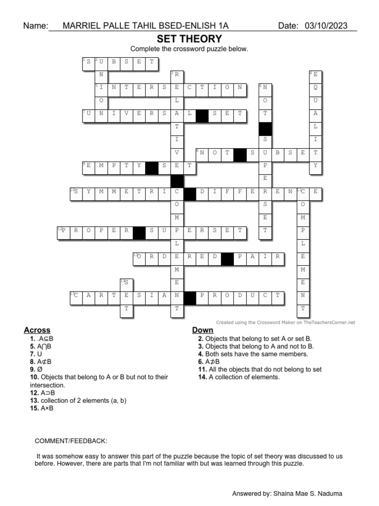 M Set Theory | PDF | Puzzles | Games Of Mental Skill