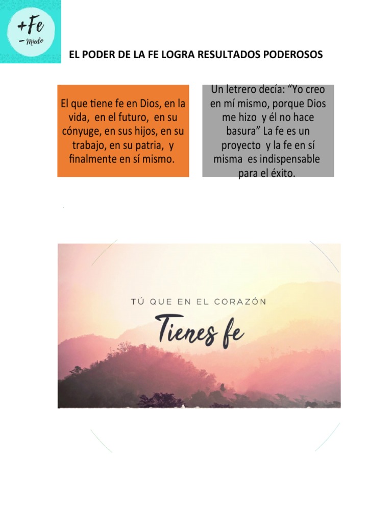 El Poder de La Fe Logra Resultados Poderosos Capitulo 2 | PDF