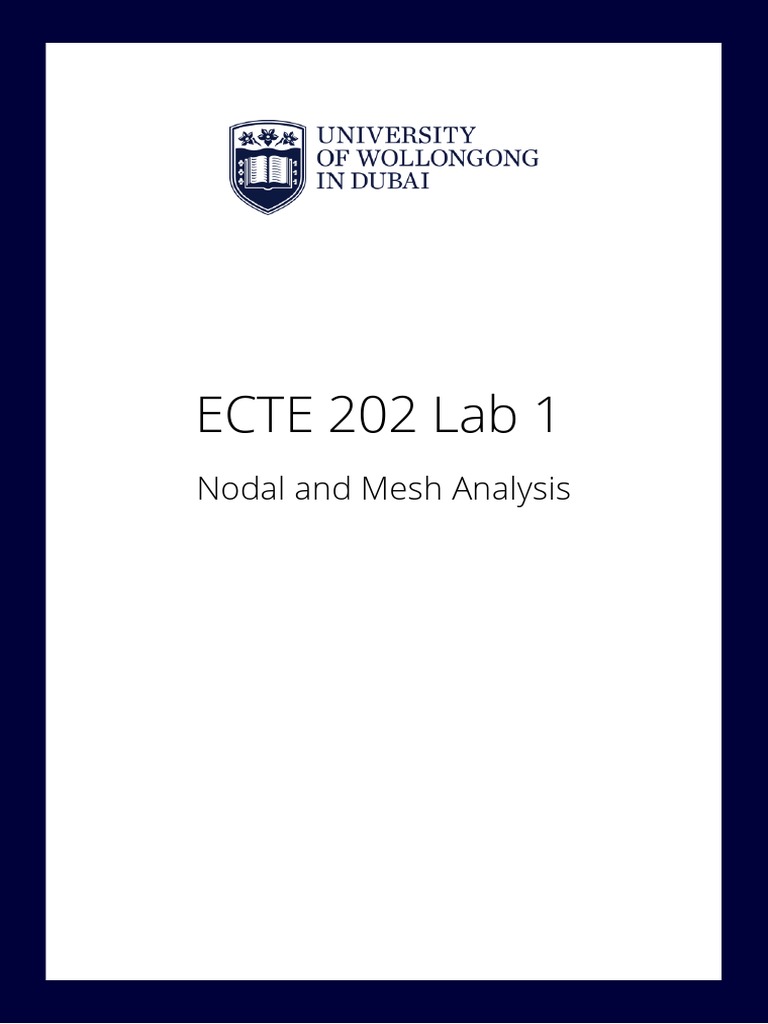 Lab 1 ECTE 202 | PDF | Science & Mathematics