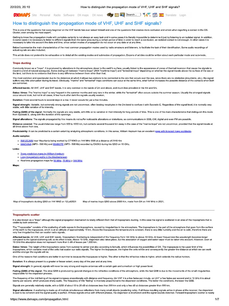 Propagation Modes VHF Uhf SHF | PDF