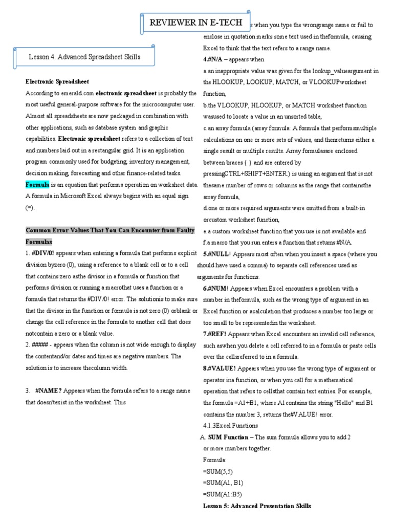 Reviewer in E TECH | PDF