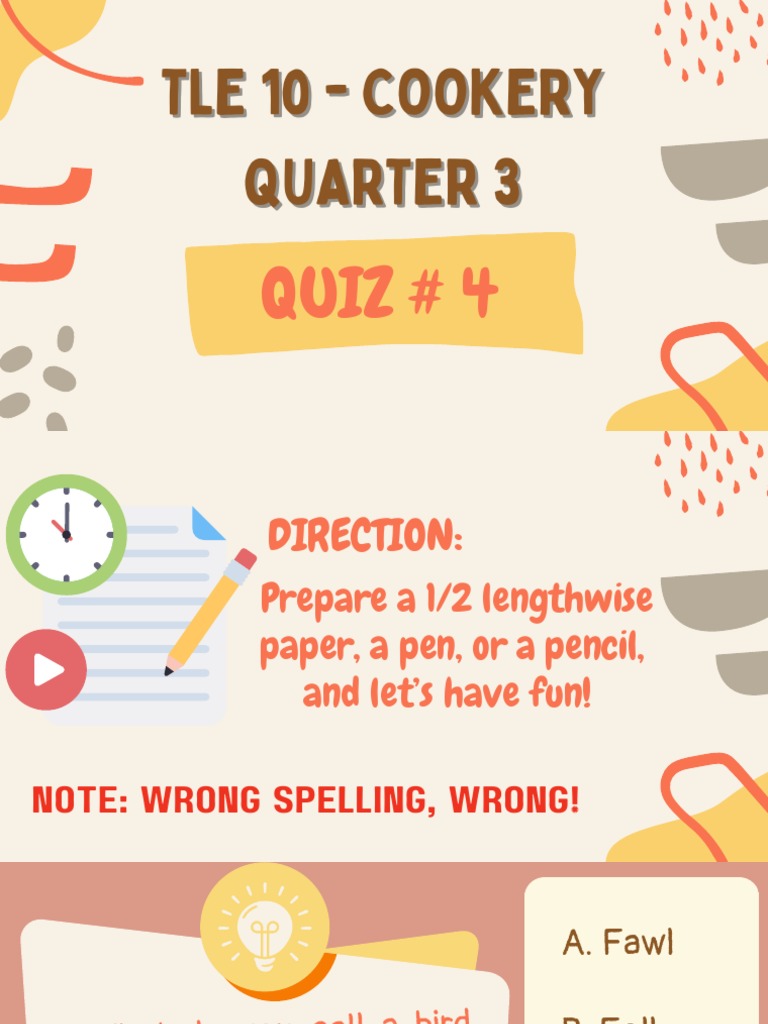 TLE 10 Quarter 3-Quiz 4 | PDF | Livestock | Domestication