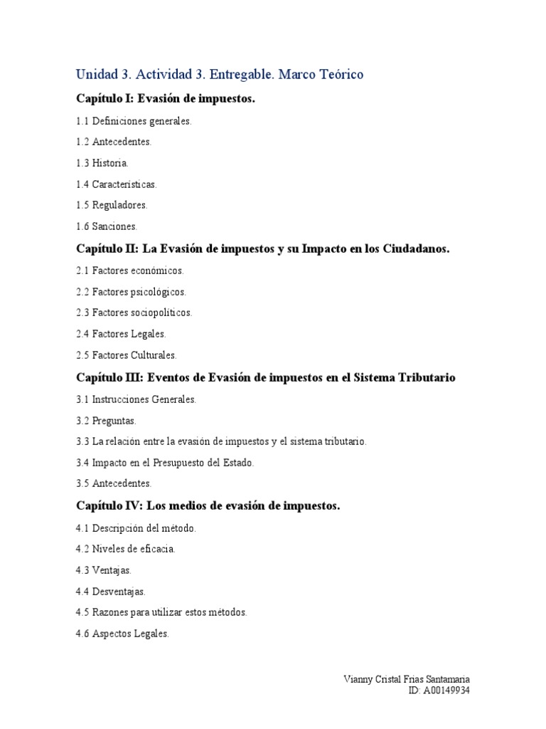 Evasión de Impuestos: Marco Teórico Completo | PDF