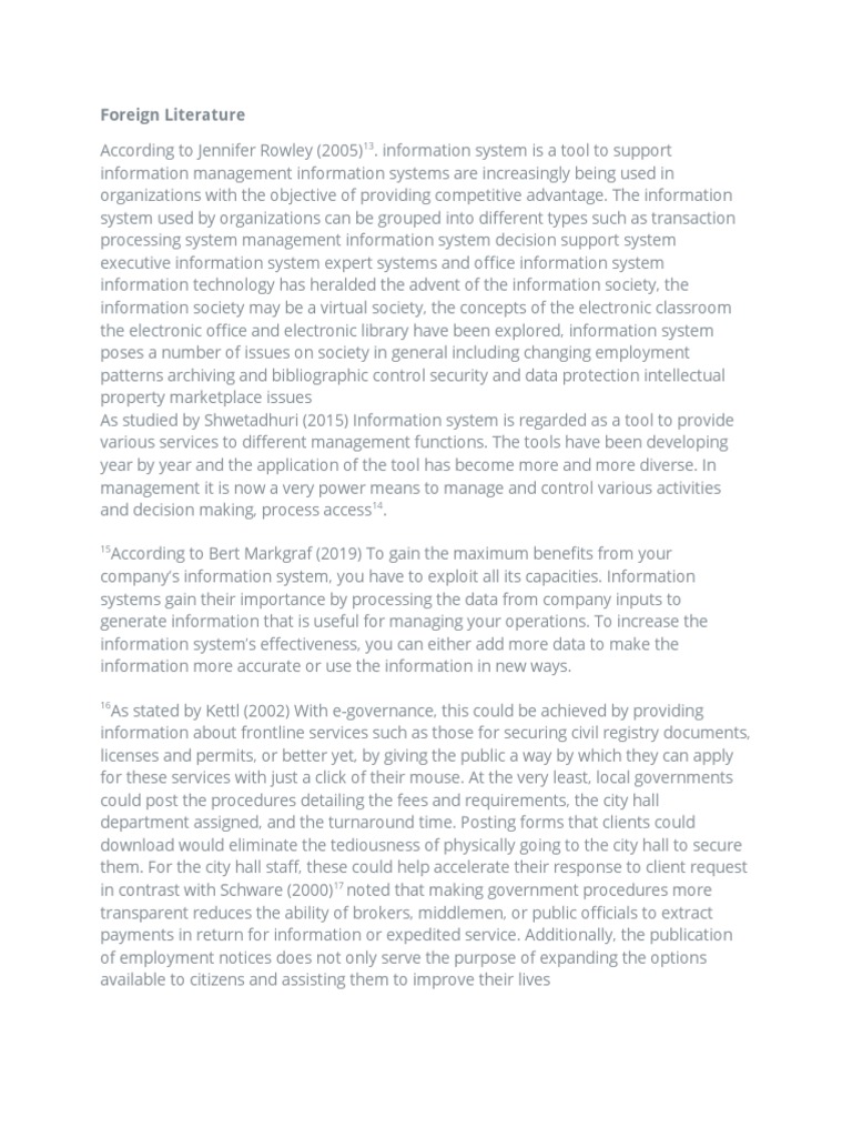 Foreign Literature | PDF | E Government | Information