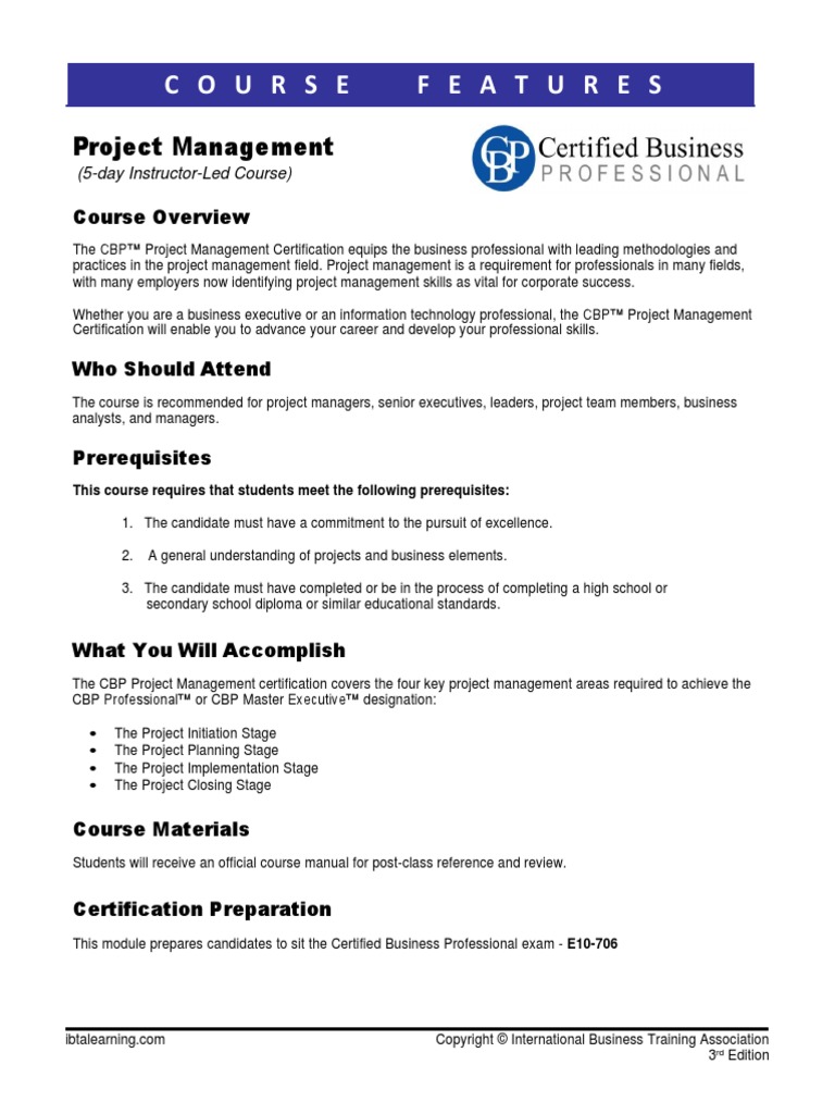 Project Management 3rd Ed. Outline | PDF | Project Management | Leadership