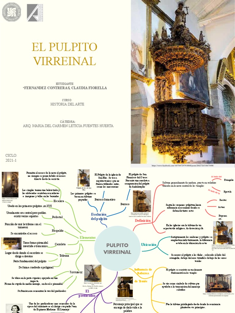 El Pulpito Virreinal: - Fernandez Contreras, Claudia Fiorella | PDF | Púlpito | Diseño ...