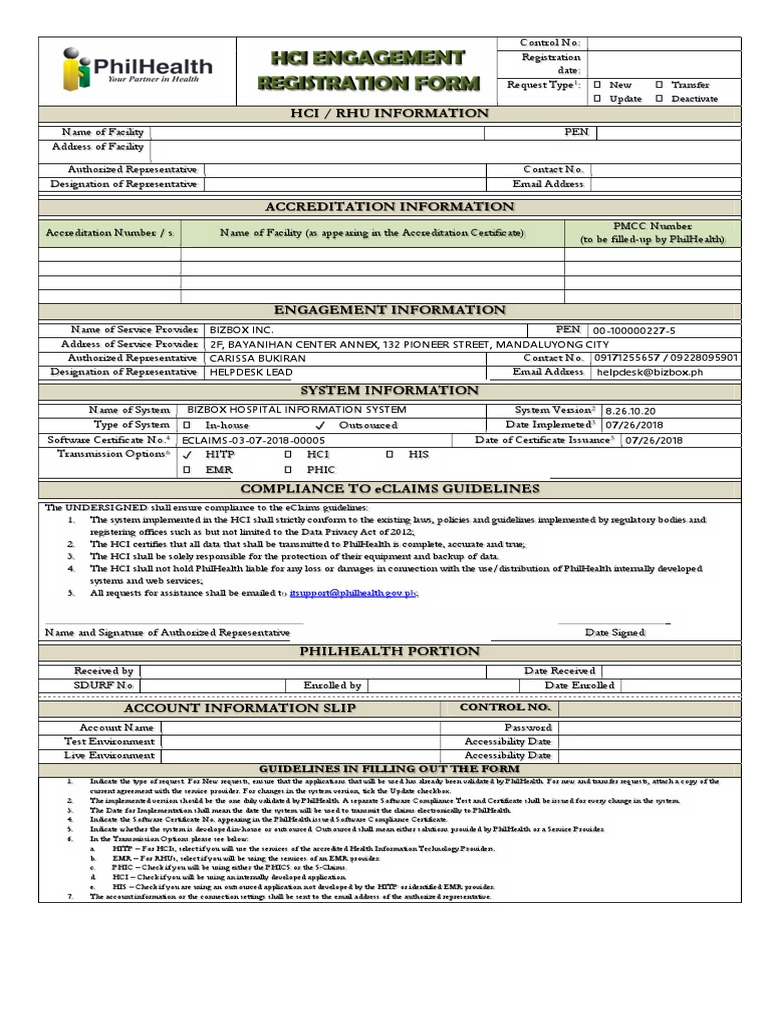 Eclaims Engagement Form - Annex B - PC 2017-0030 - Rev - 2023 | PDF ...