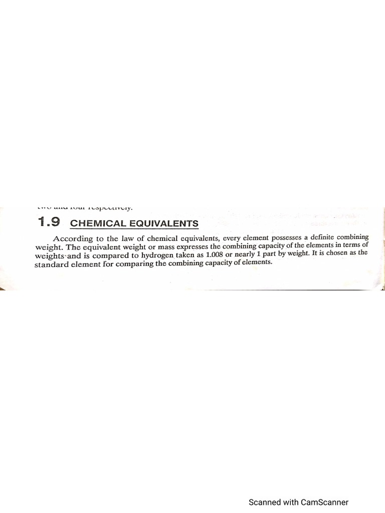 Equivalent Weight XI | PDF